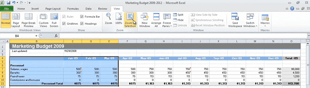 Easily navigate large spreadsheets