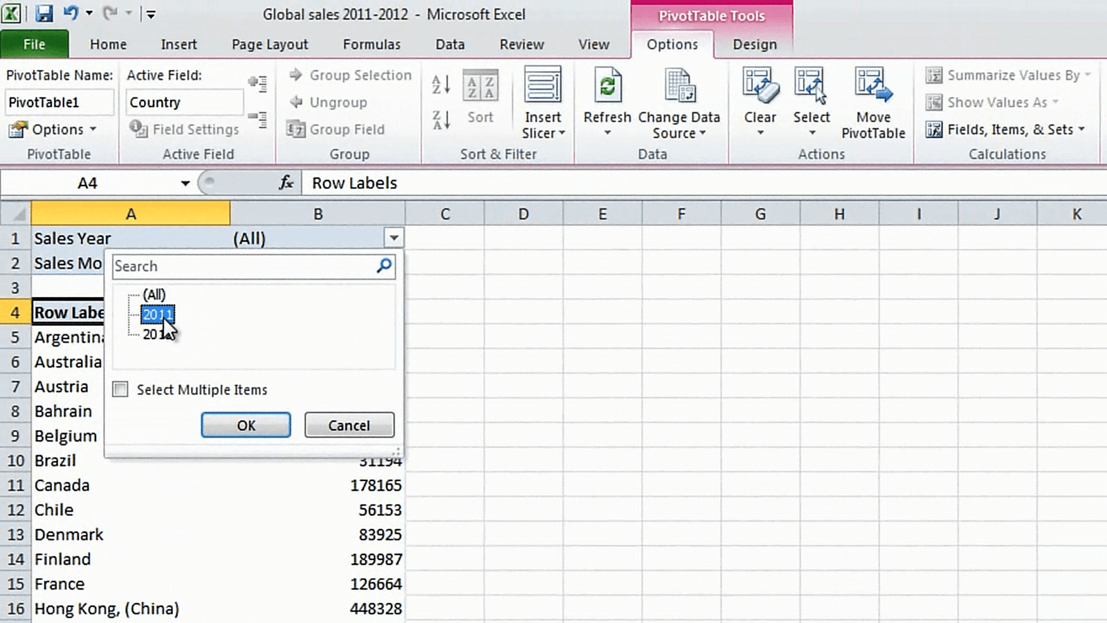 Create an informative report using PivotTables