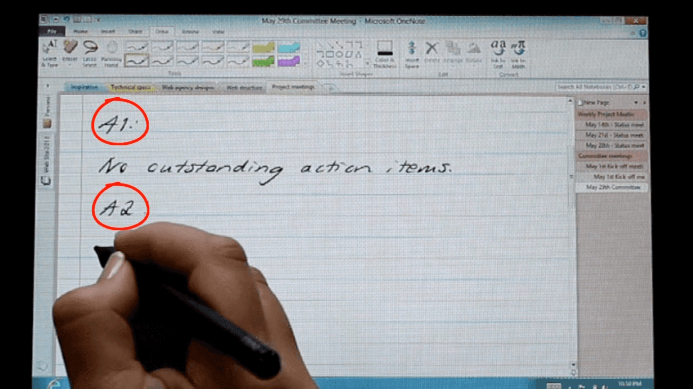 Take effective meeting minutes in Microsoft OneNote 2010