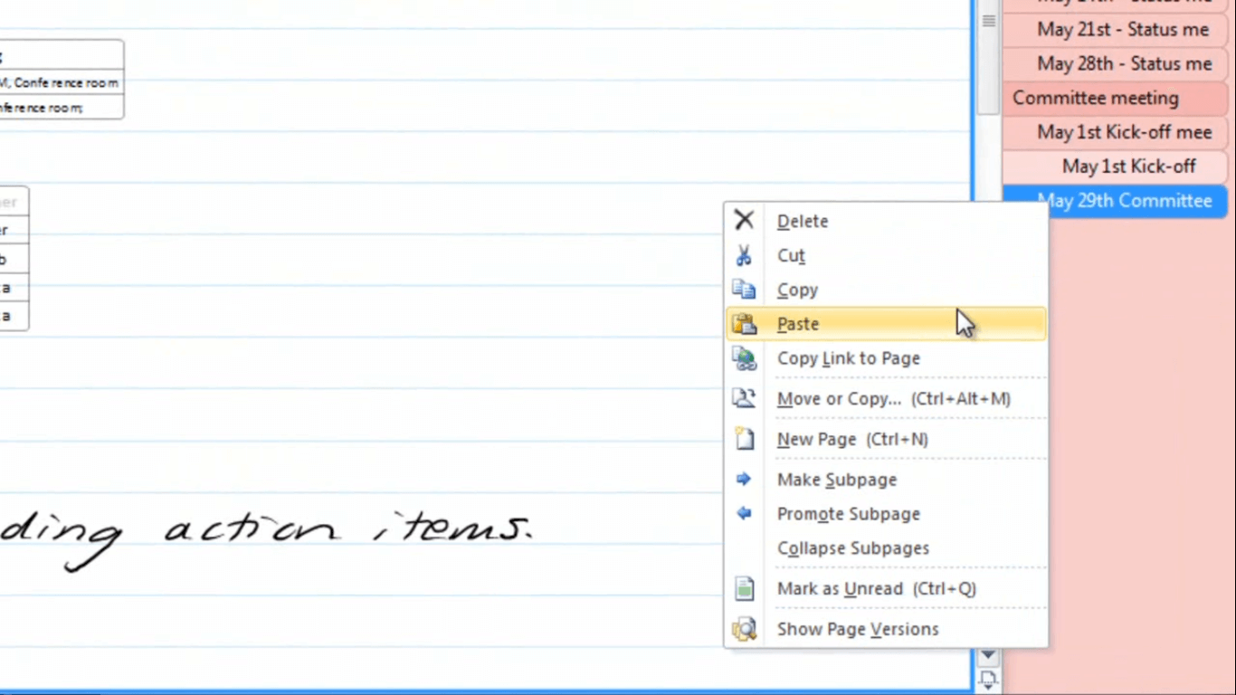Take effective meeting minutes in Microsoft OneNote 2010