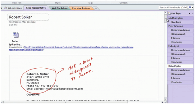 How to use OneNote to take effective interview notes
