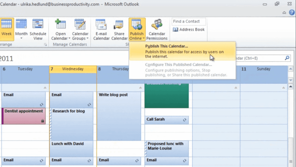How to share your calendar with external business partners using ...