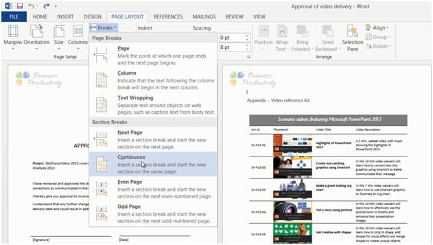 How To Manage Multiple Headers In Word 2013 