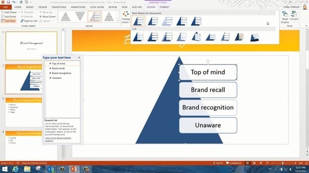 Create eye-catching presentations using SmartArt in PowerPoint 2013